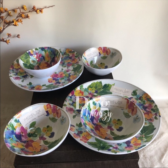 Rachel Zoe | Dining | 2 Rachel Zoe Country Flowers Spring Dining Pansy ...